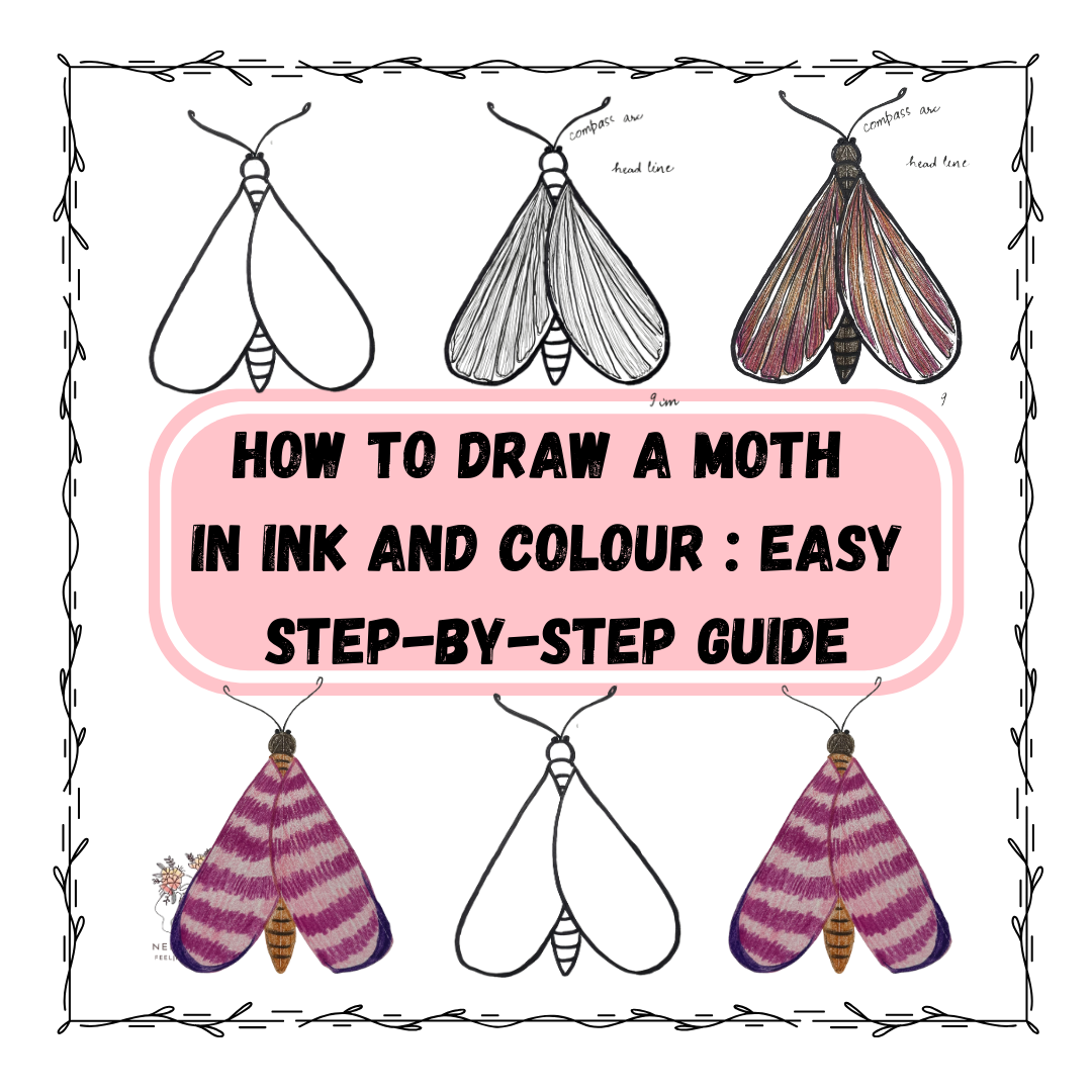 How to Draw a Moth in Ink and Colour : Easy Step-by-Step Guide