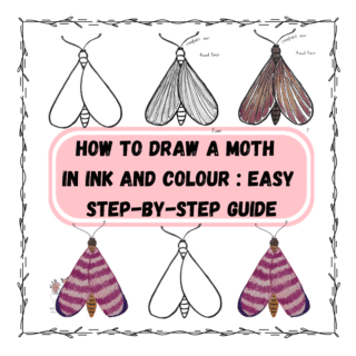 How to Draw a Moth in Ink and Colour : Easy Step-by-Step Guide